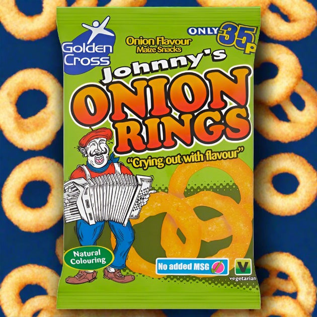 Buy Johnnys Onion Rings 22g 35p Full Box of 36 at SnacksOnline.co.uk ...
