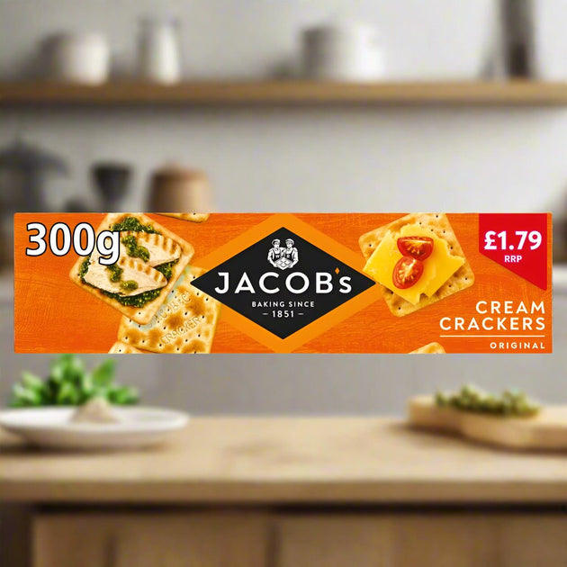 Buy Jacob's Cream Crackers 300g PMP £1.79 at SnacksOnline.co.uk ...