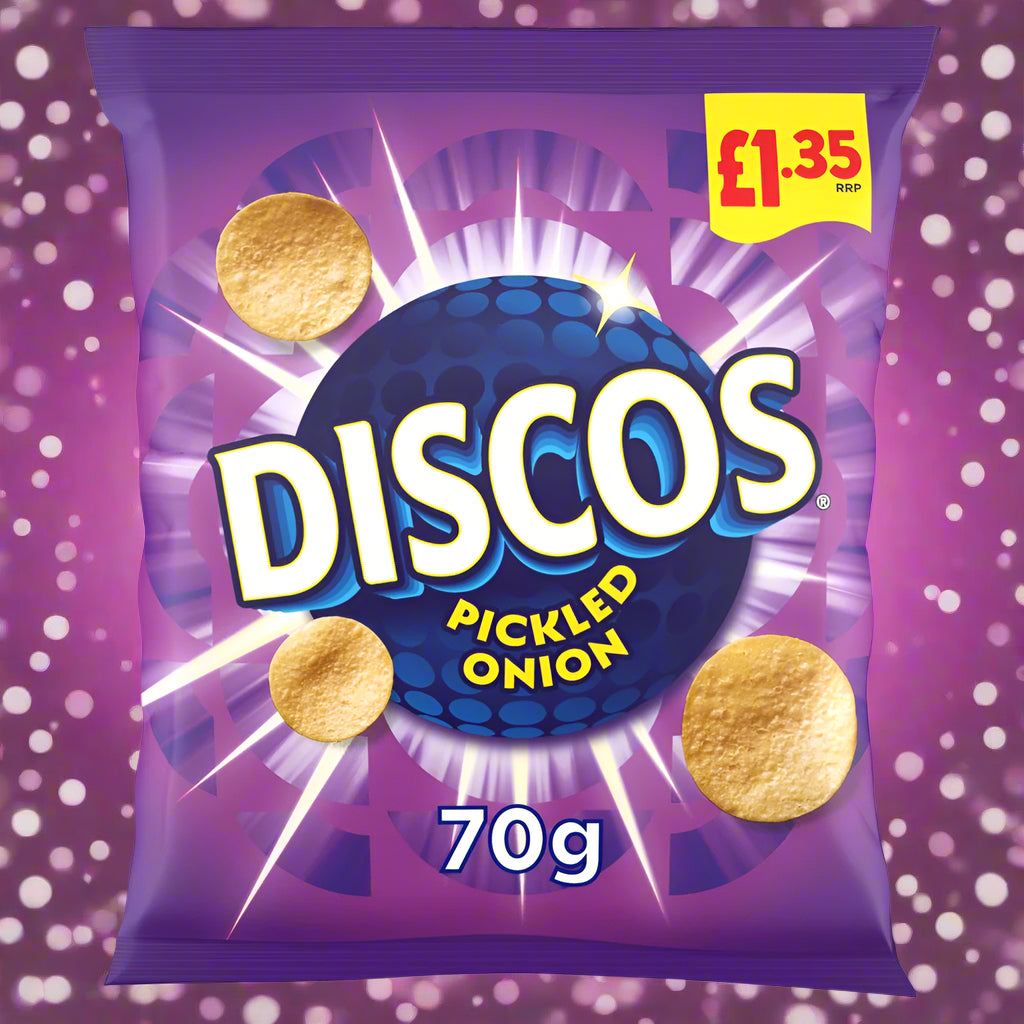 Buy Discos Pickled Onion Crisps 70g, £1.35 PMP at SnacksOnline.co.uk