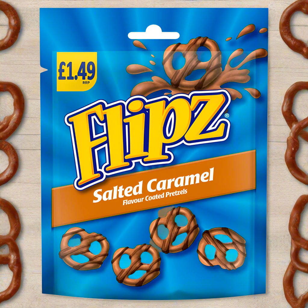 Buy Flipz Salted Caramel Pretzels 80g £1.49 PMP at SnacksOnline.co.uk