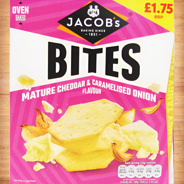 Buy Jacobs Mature Cheddar & Caramelised Onion Flavour Bites 125g at ...