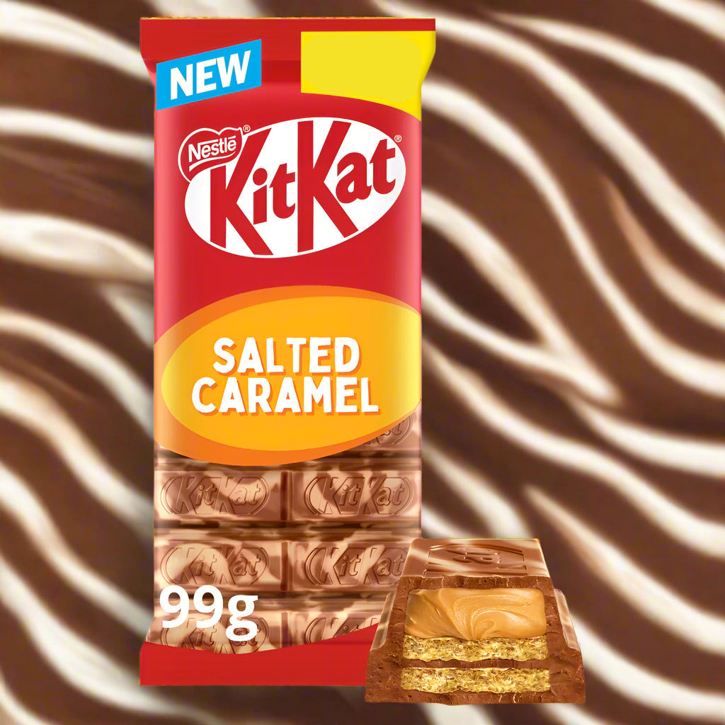 Buy Kit Kat Salted Caramel Chocolate Sharing Bar 99g PMP £1.50 at SnacksOnline.co.uk