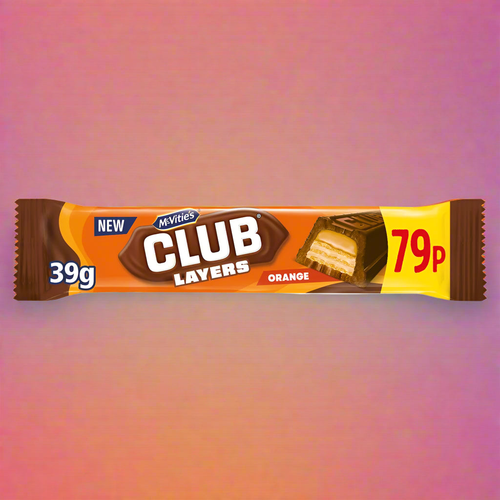 Buy McVitie's Club Layers Orange 39g at SnacksOnline.co.uk