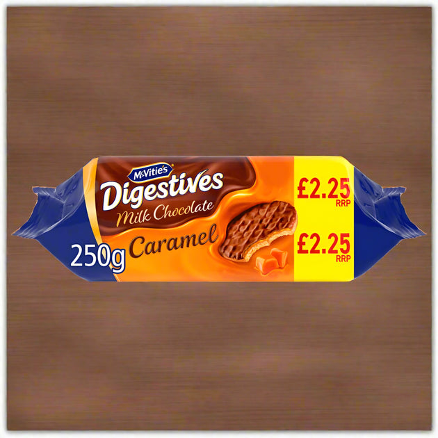 Buy McVitie's Digestives Milk Chocolate The Caramel One Biscuits 250g ...