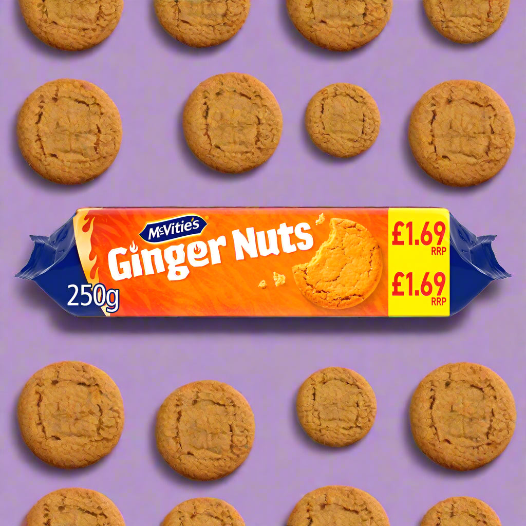 Buy McVitie's Ginger Nut Biscuits 250g at SnacksOnline.co.uk