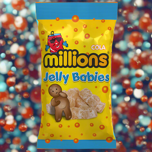 Buy Millions Cola Jelly Babies Bag 150g at SnacksOnline.co.uk | Snacks ...