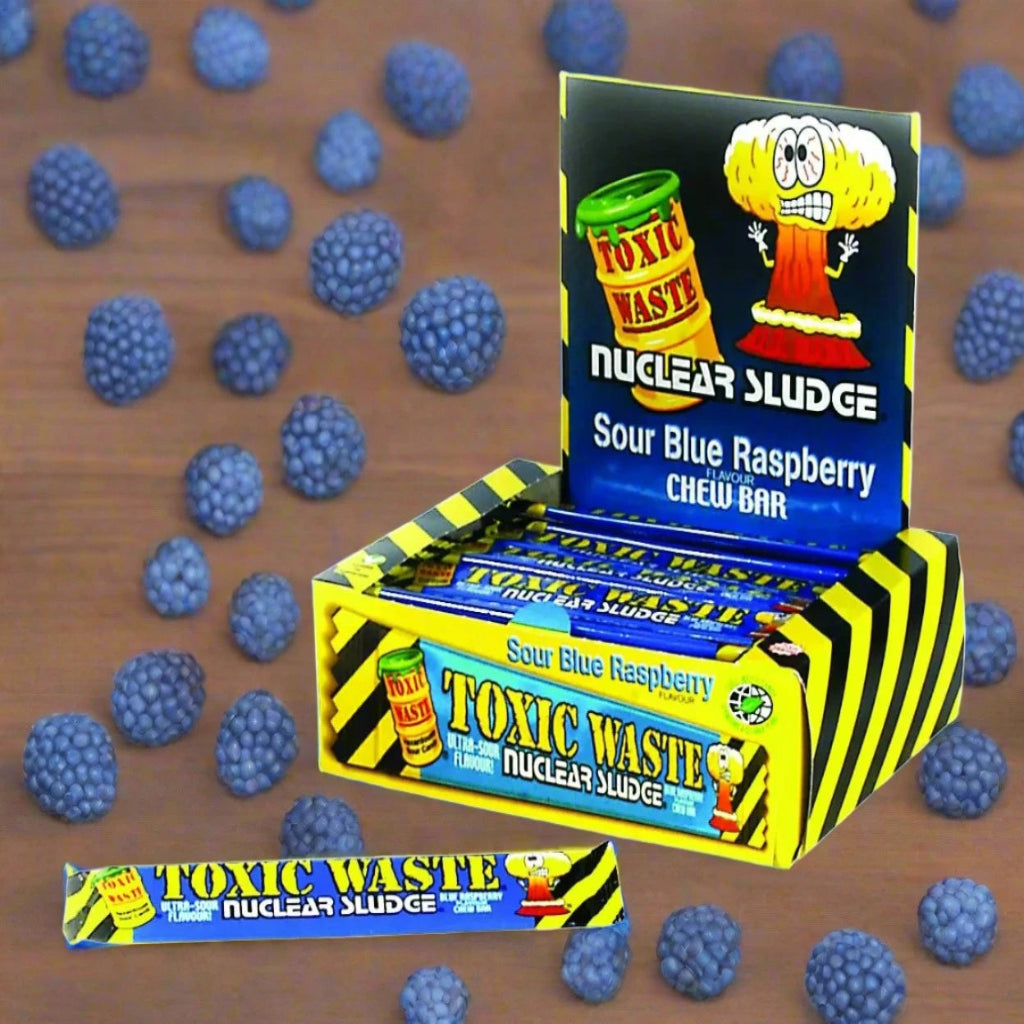 Buy Toxic Waste Blue Raspberry Chew Bars 20g at SnacksOnline.co.uk