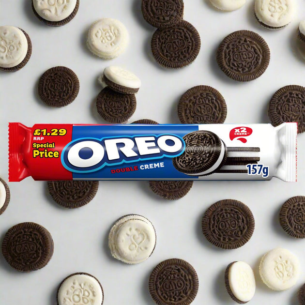 Buy Oreo Double Cream Biscuits 157g at SnacksOnline.co.uk | Snacks Online