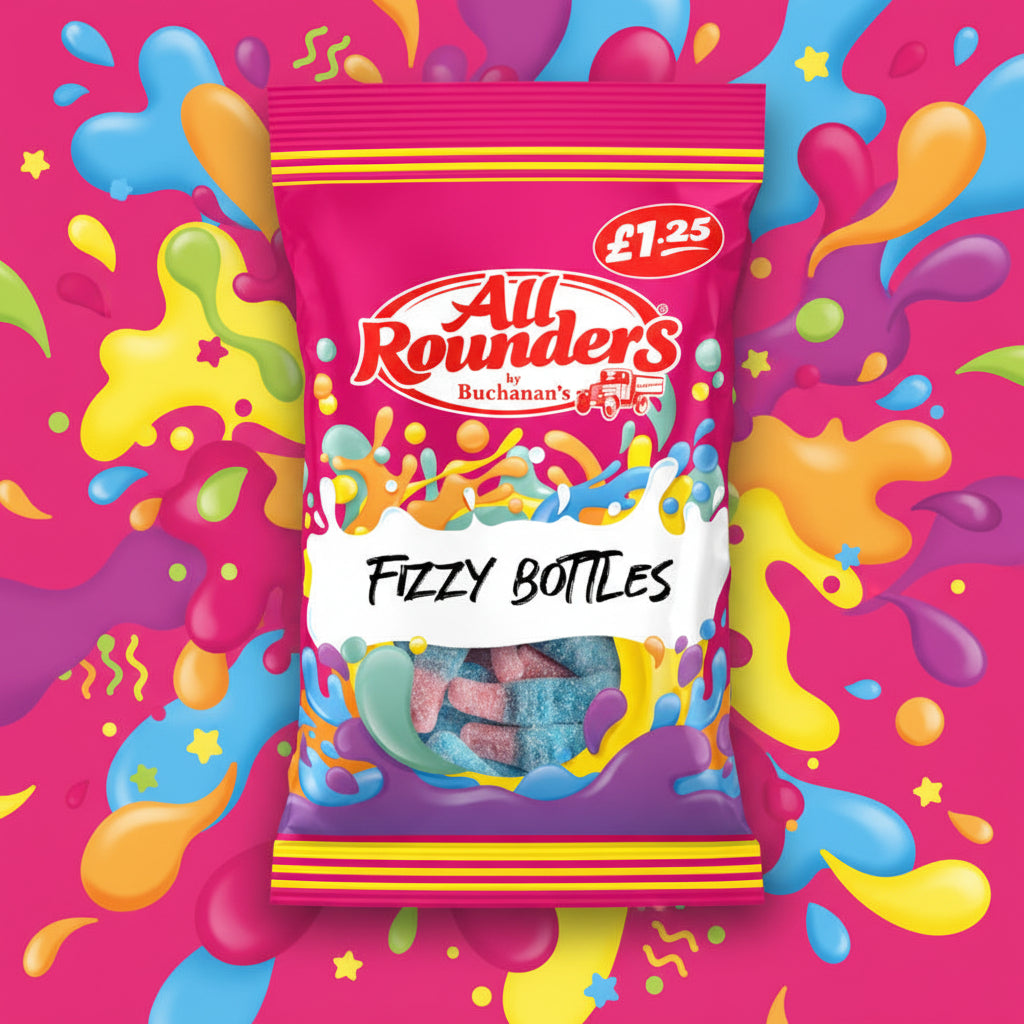 Buy Buchanan’s All Rounders Fizzy Bottles 110g at SnacksOnline.co.uk
