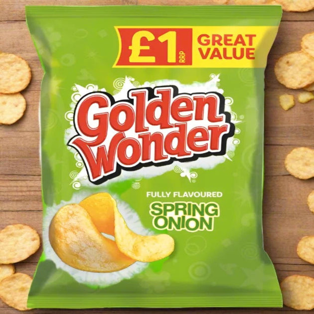 Buy Golden Wonder Spring Onion Flavour Potato Crisps 57g at ...