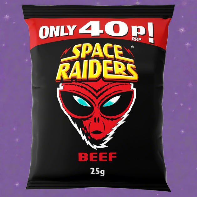 Buy Space Raiders Beef Snacks 25g Single Packet at SnacksOnline.co.uk ...