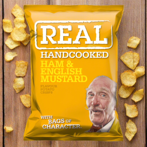 Buy Real Hand Cooked Ham & English Mustard Flavour 35g Single Packet at ...